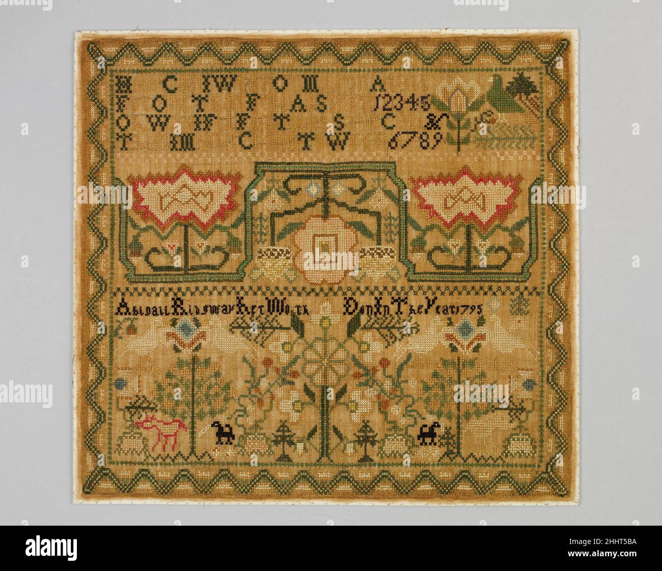 Embroidered Sampler 1795 Abigail Ridgway. Embroidered Sampler 16950 ...
