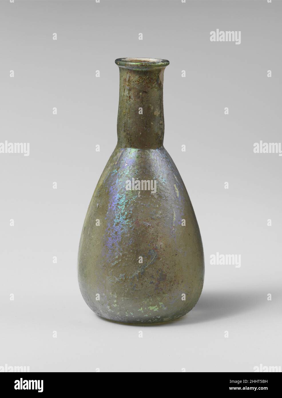 Glass perfume bottle 1st century A.D. Roman Translucent pale blue green ...