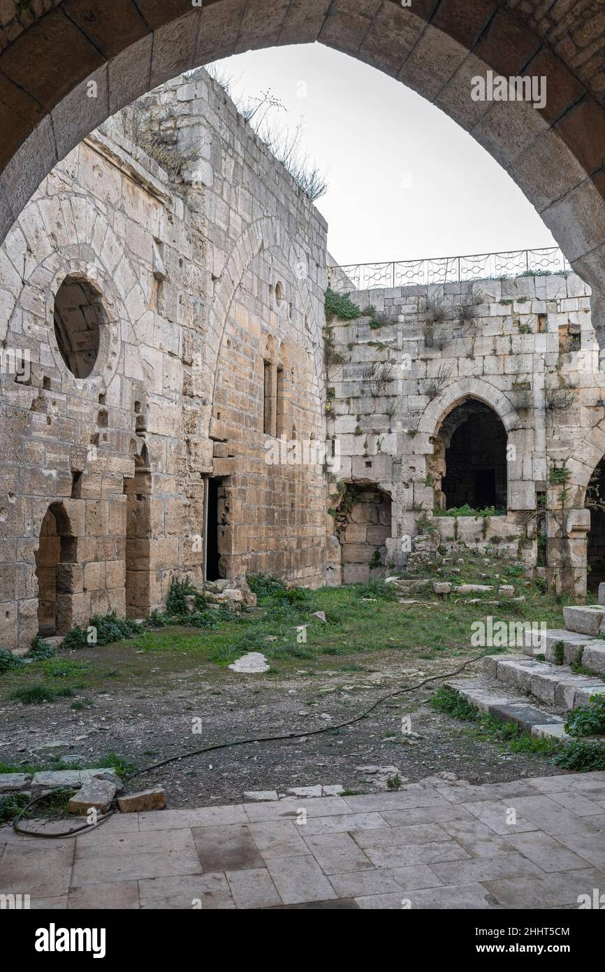Ruins of castle krak de chevalier, Syria Stock Photo - Alamy