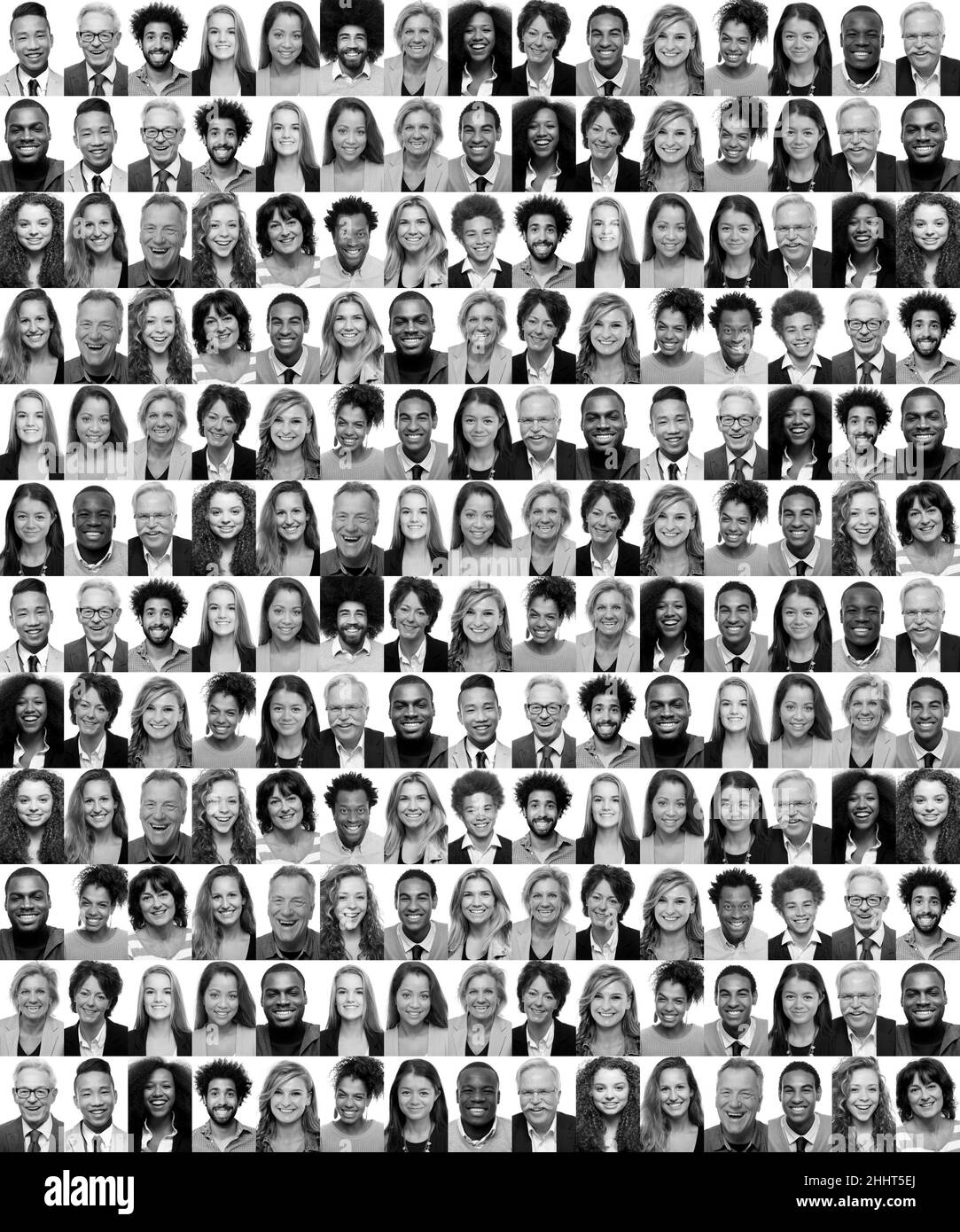 Group of beautiful people in a collage Stock Photo - Alamy
