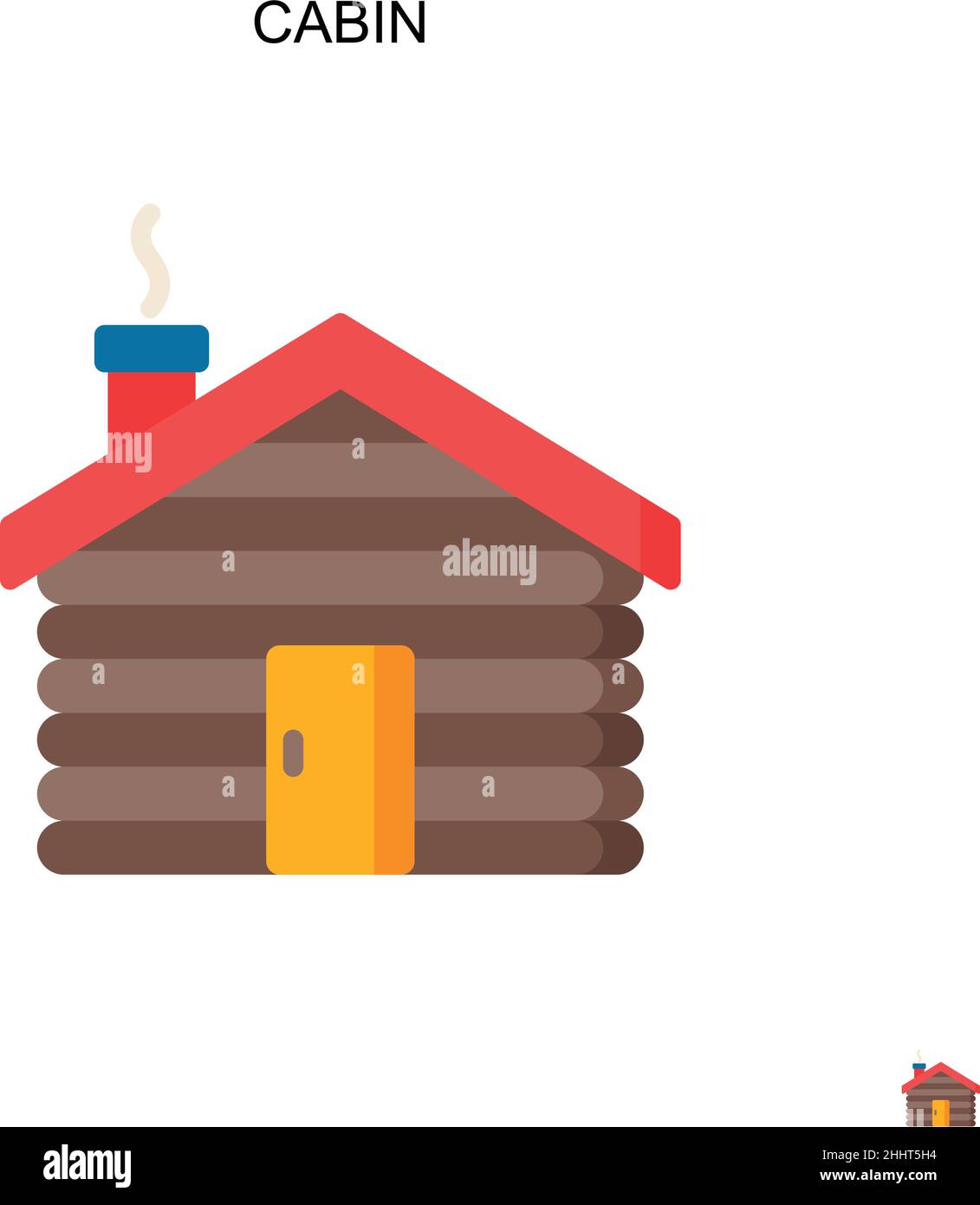 Cabin Simple vector icon.Perfect color modern pictogram on editable ...