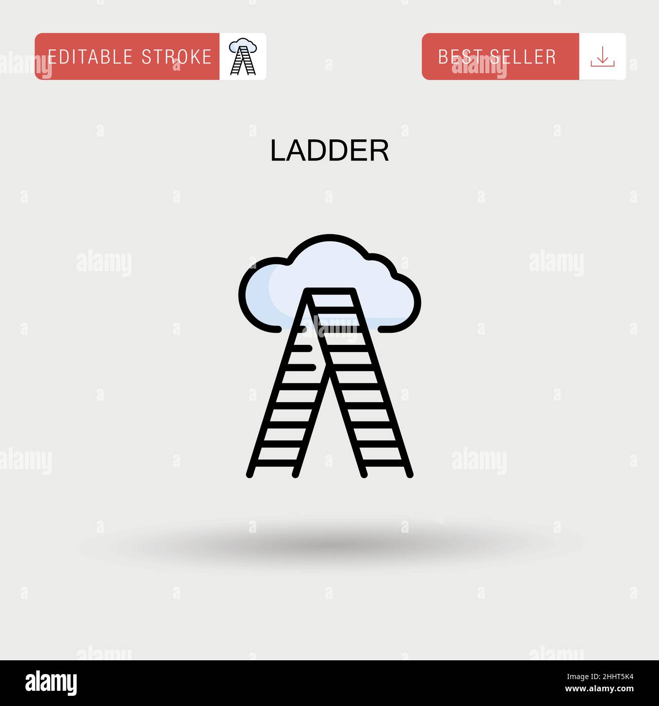 Construction worker climbing up ladder Stock Vector Images - Alamy