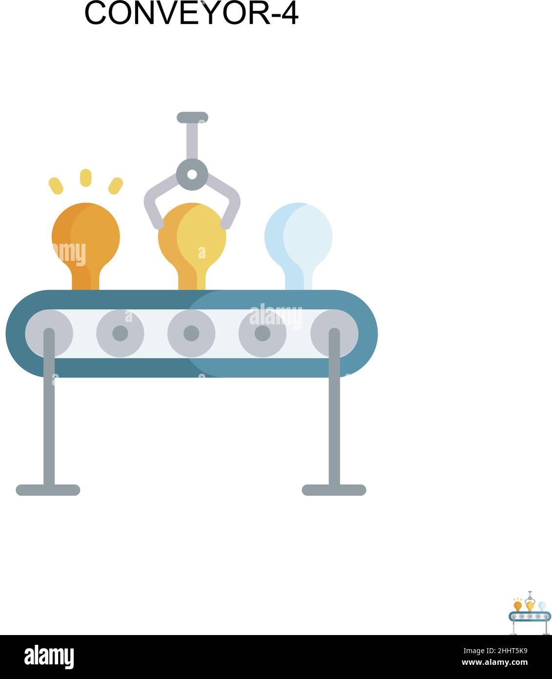 Conveyor-4 Simple vector icon.Perfect color modern pictogram on ...