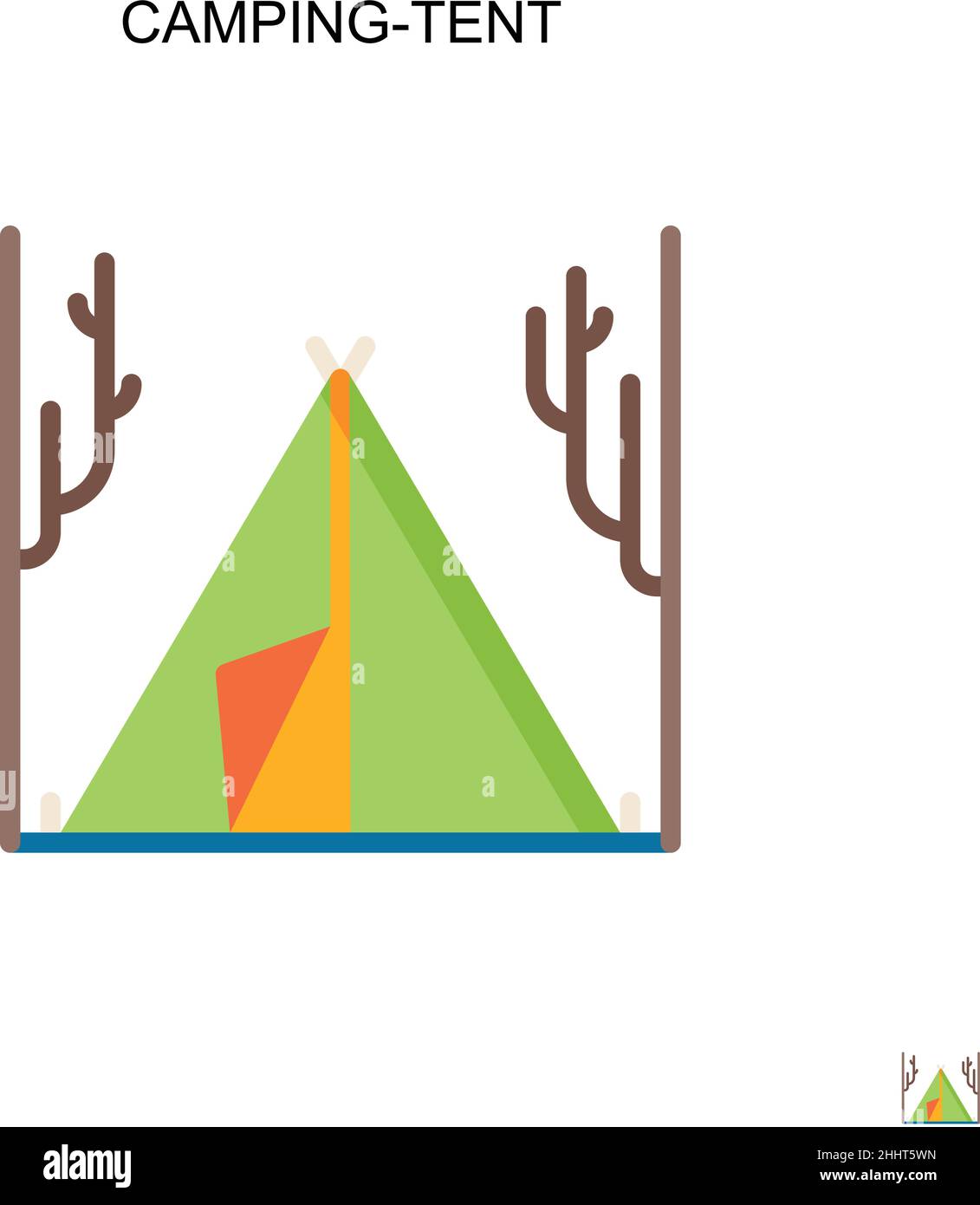 Camping-tent Simple vector icon.Perfect color modern pictogram on ...