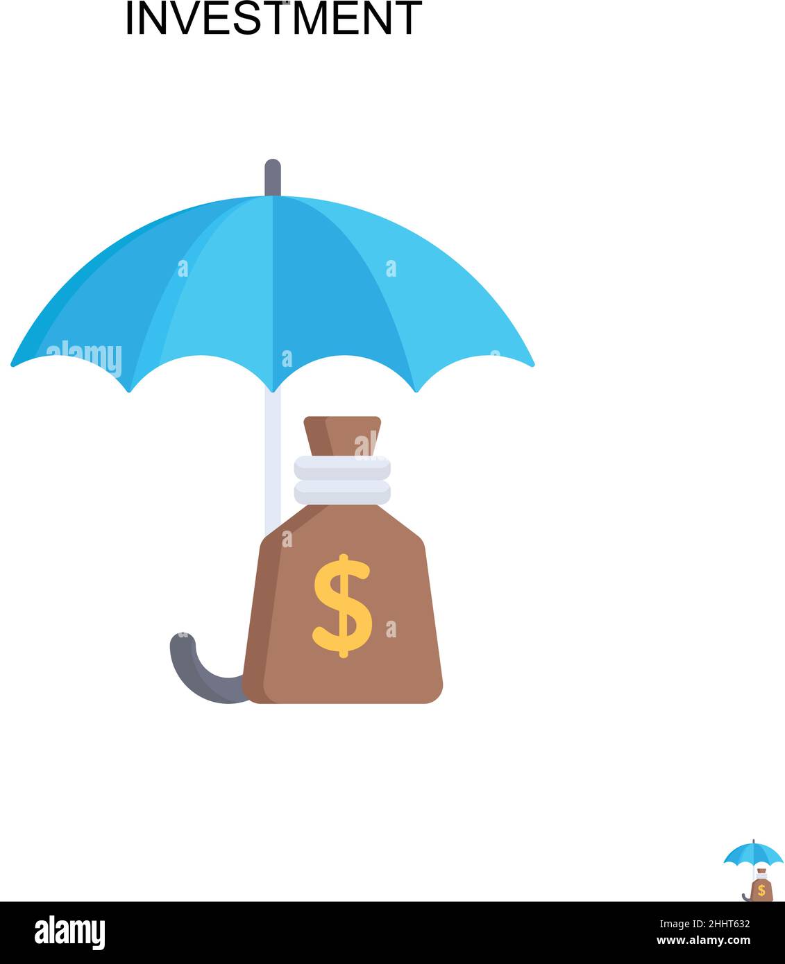 Investment Simple vector icon.Perfect color modern pictogram on ...