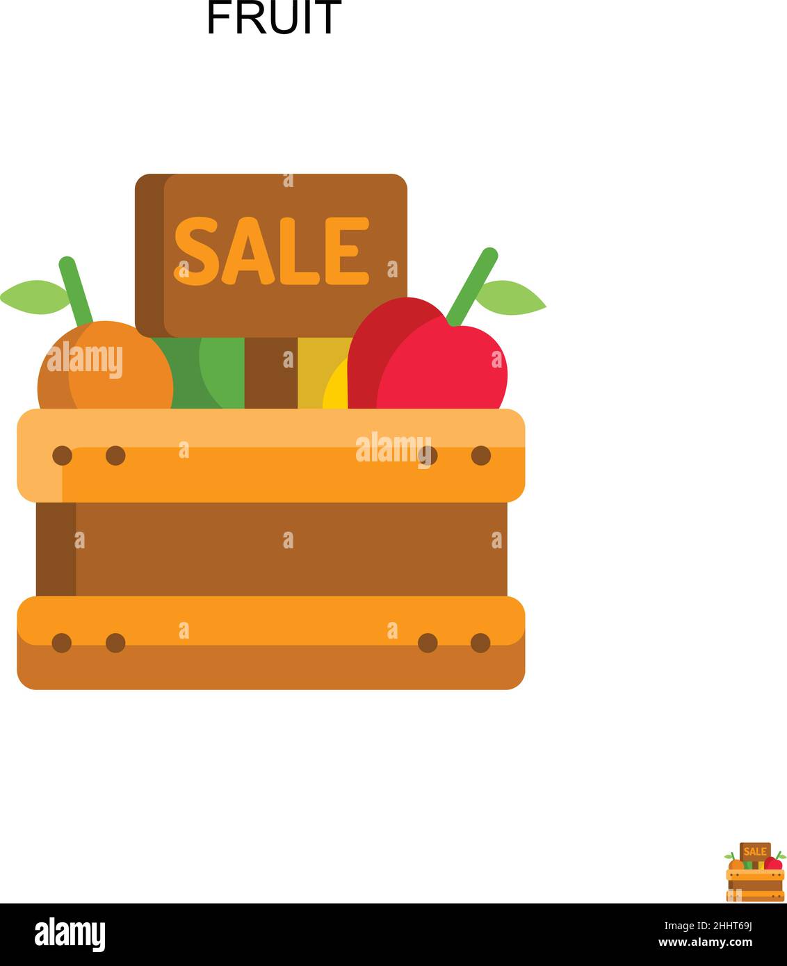 Fruit Simple vector icon.Perfect color modern pictogram on editable ...
