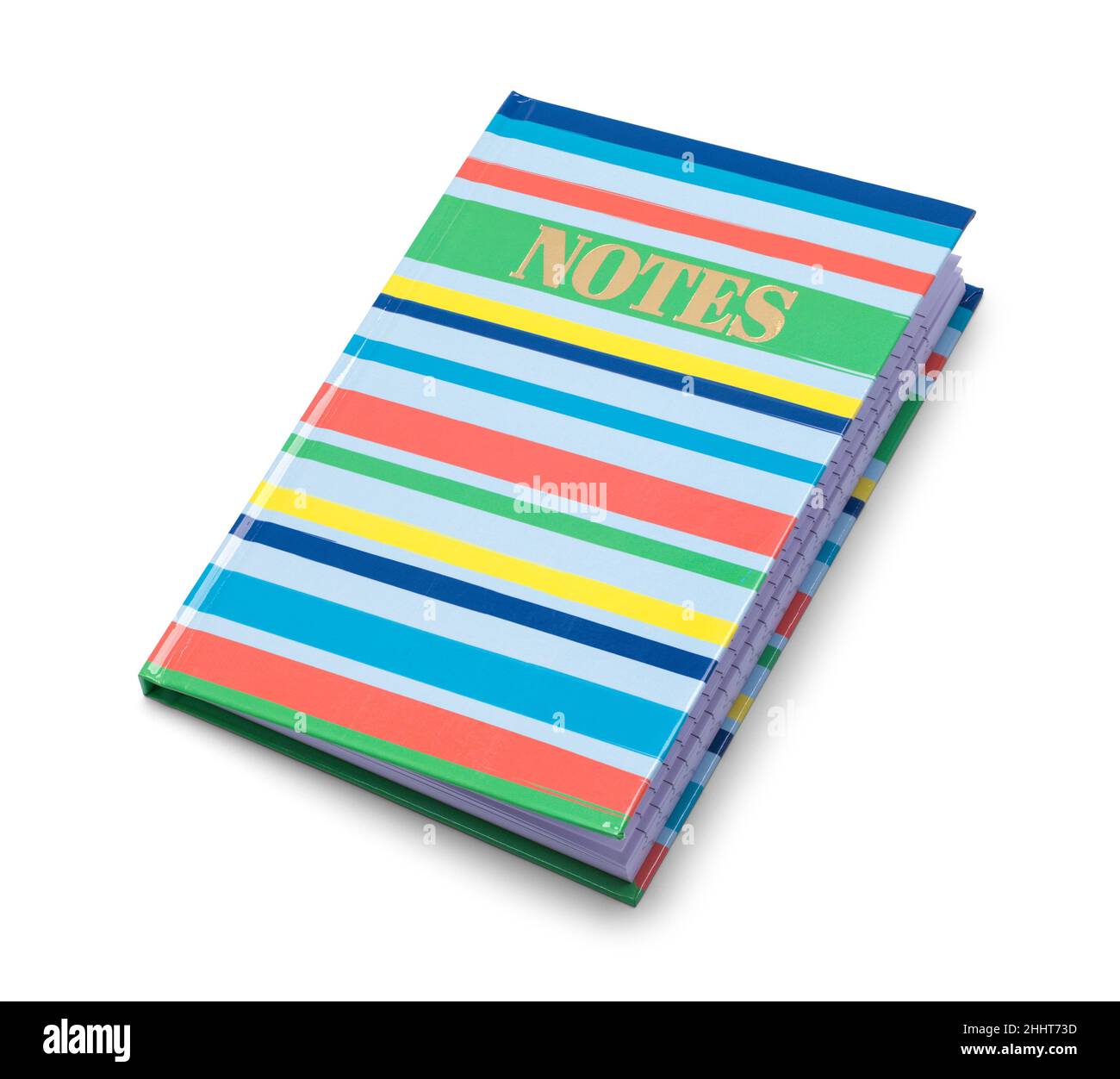 Closed Colorful Notebook Cut Out on White Stock Photo - Alamy