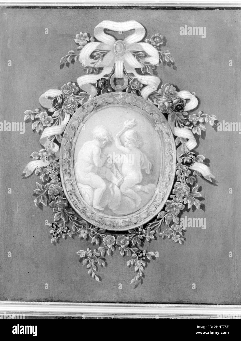 Putti in a Medallion 18th century French Painter French. Putti in a ...