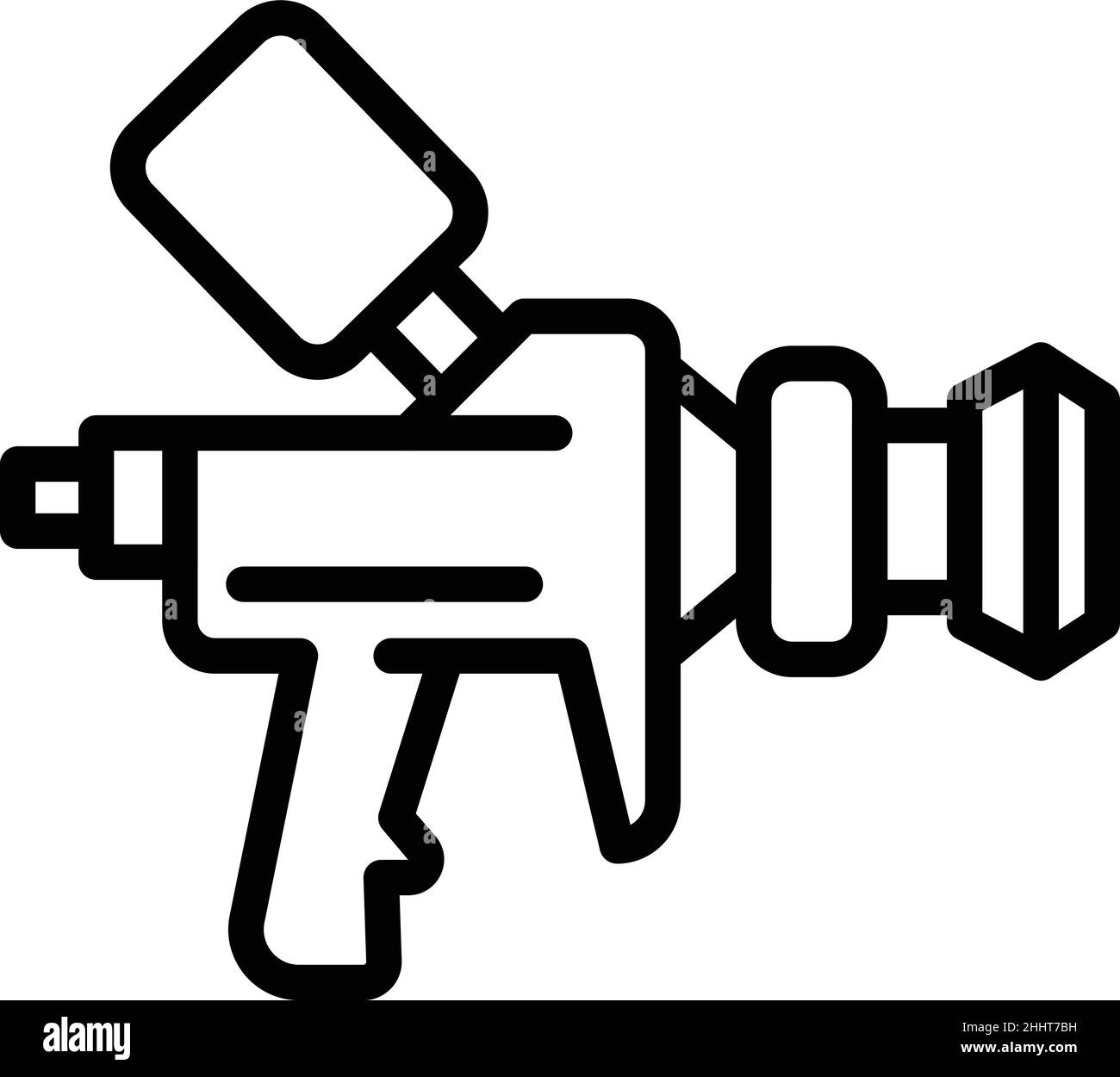 House auto sprayer icon outline vector. Paint gun. Air body spray Stock ...