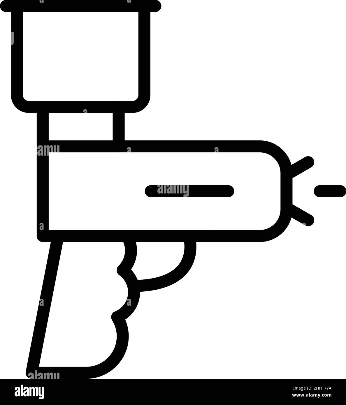 Spray gun icon outline vector. Paint car. Sprayer auto Stock Vector ...