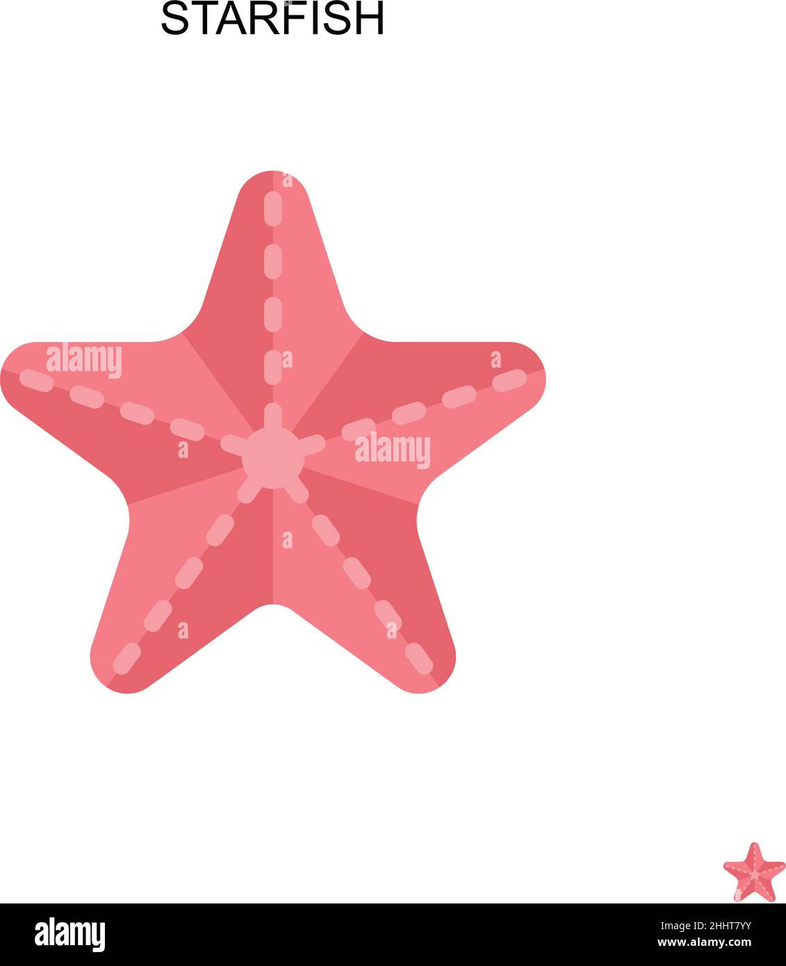 Starfish Simple vector icon.Perfect color modern pictogram on editable ...