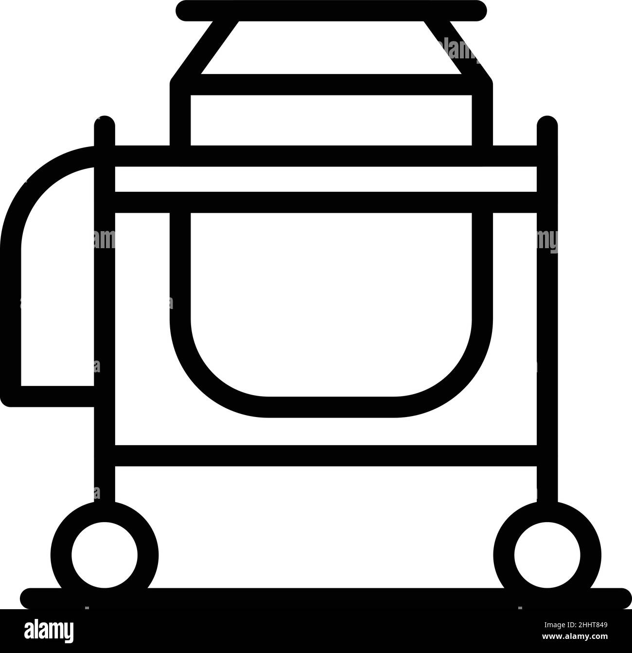 Technology mixer icon outline vector. Cement machine. Mix tool Stock ...