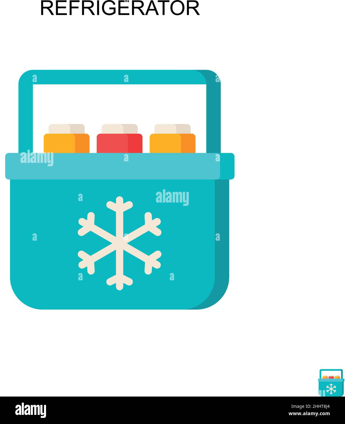 Refrigerator Simple vector icon.Perfect color modern pictogram on ...