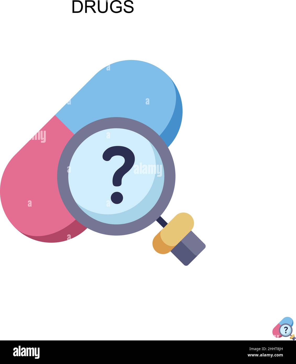 Drugs Simple vector icon.Perfect color modern pictogram on editable ...