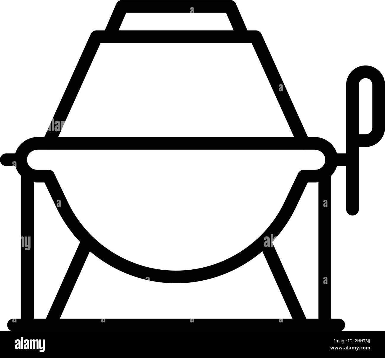 Worker mixer icon outline vector. Concrete cement. Truck machine Stock ...