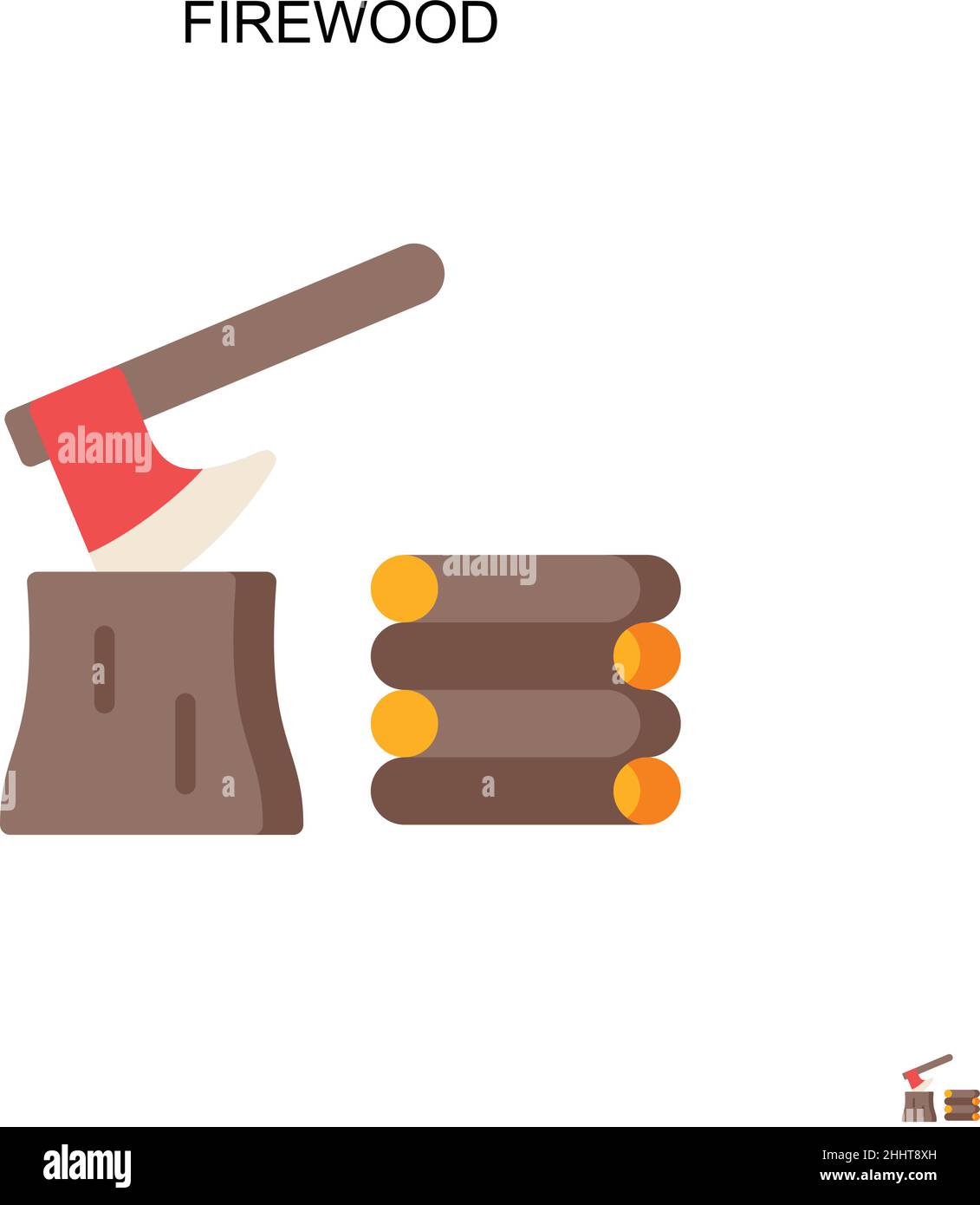 Firewood Simple vector icon.Perfect color modern pictogram on editable ...