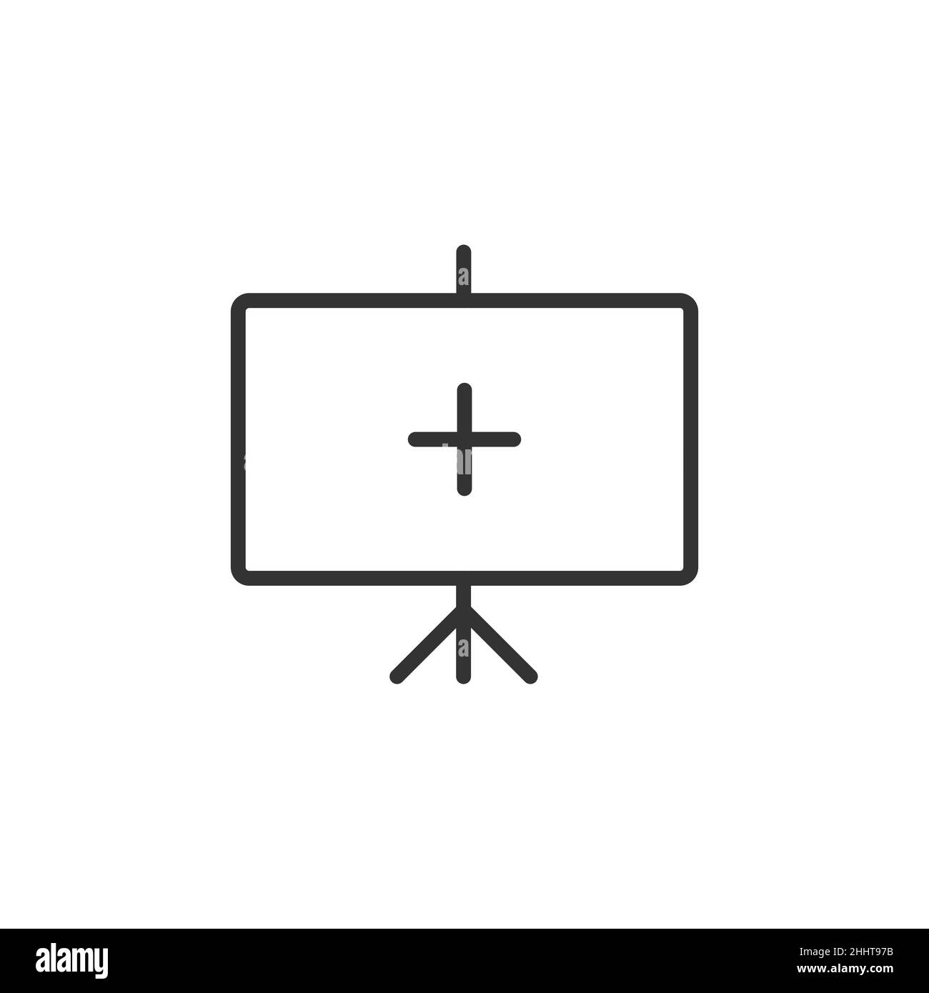 Add slides icon. Training, presentation icon. School lecture, business ...