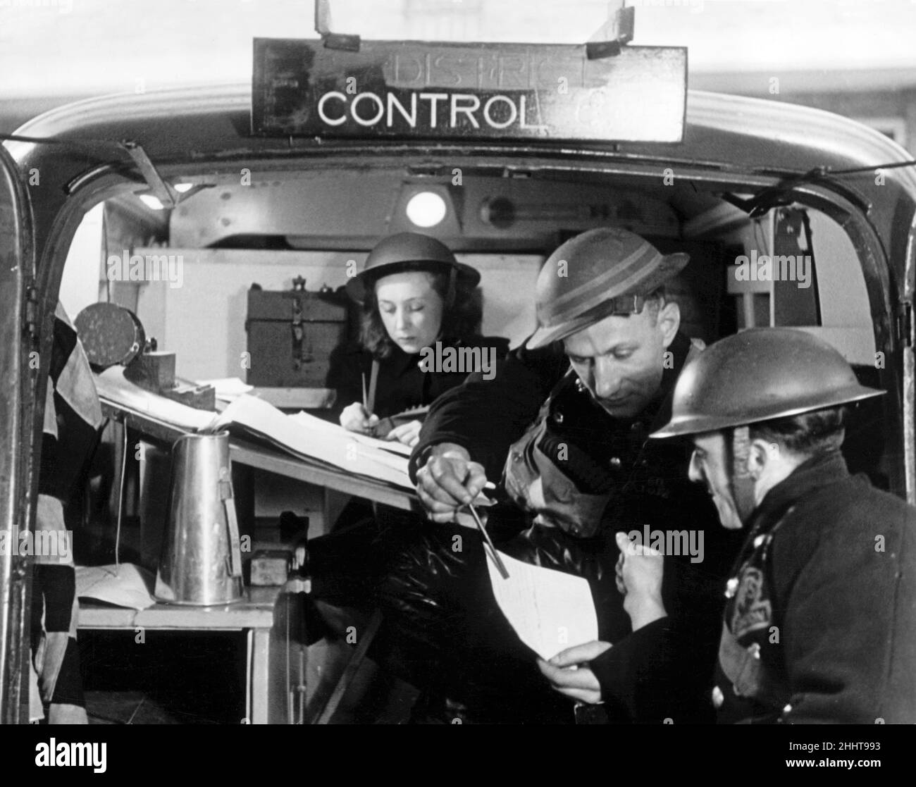 A control car in action used by the National fire Service during the ...