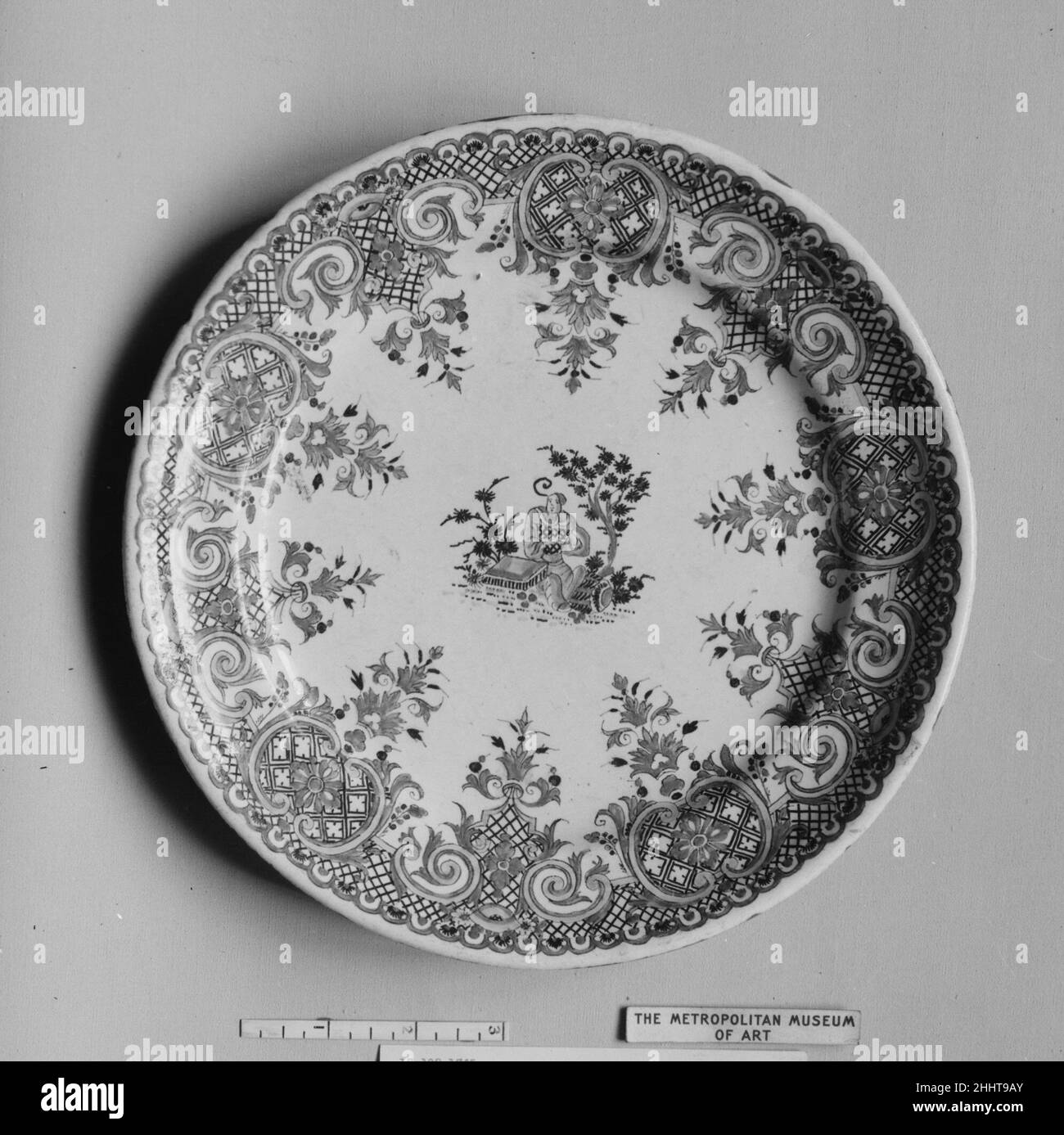 Plate ca. 1705–20 French, Rouen Faience, or tin-glazed and enameled ...