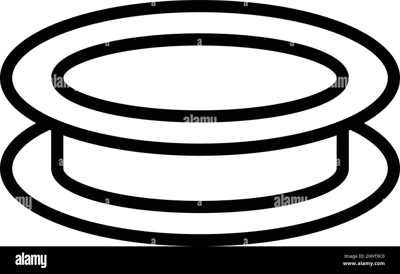 Aluminium circle icon outline vector. Car wheel. Alloy chrome Stock ...