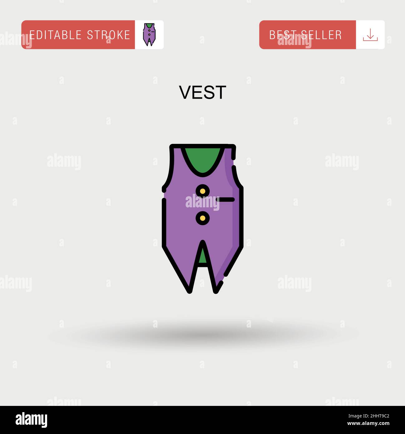 Vest Simple vector icon Stock Vector Image & Art - Alamy