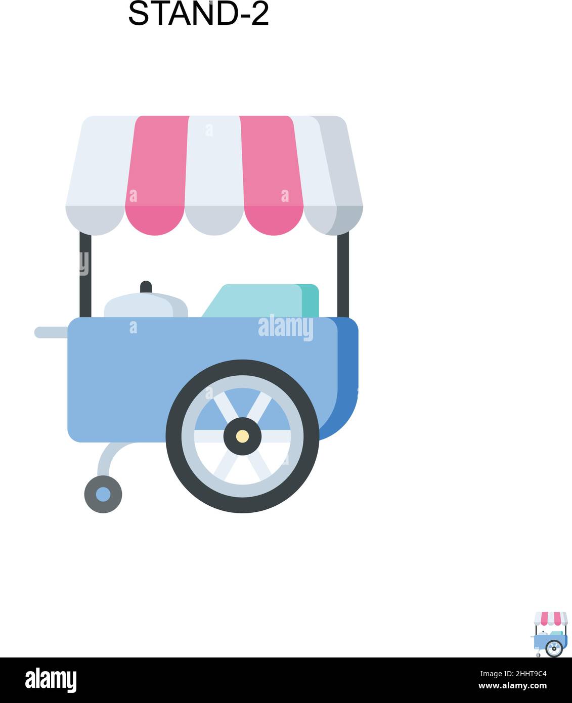 Stand-2 Simple vector icon.Perfect color modern pictogram on editable ...