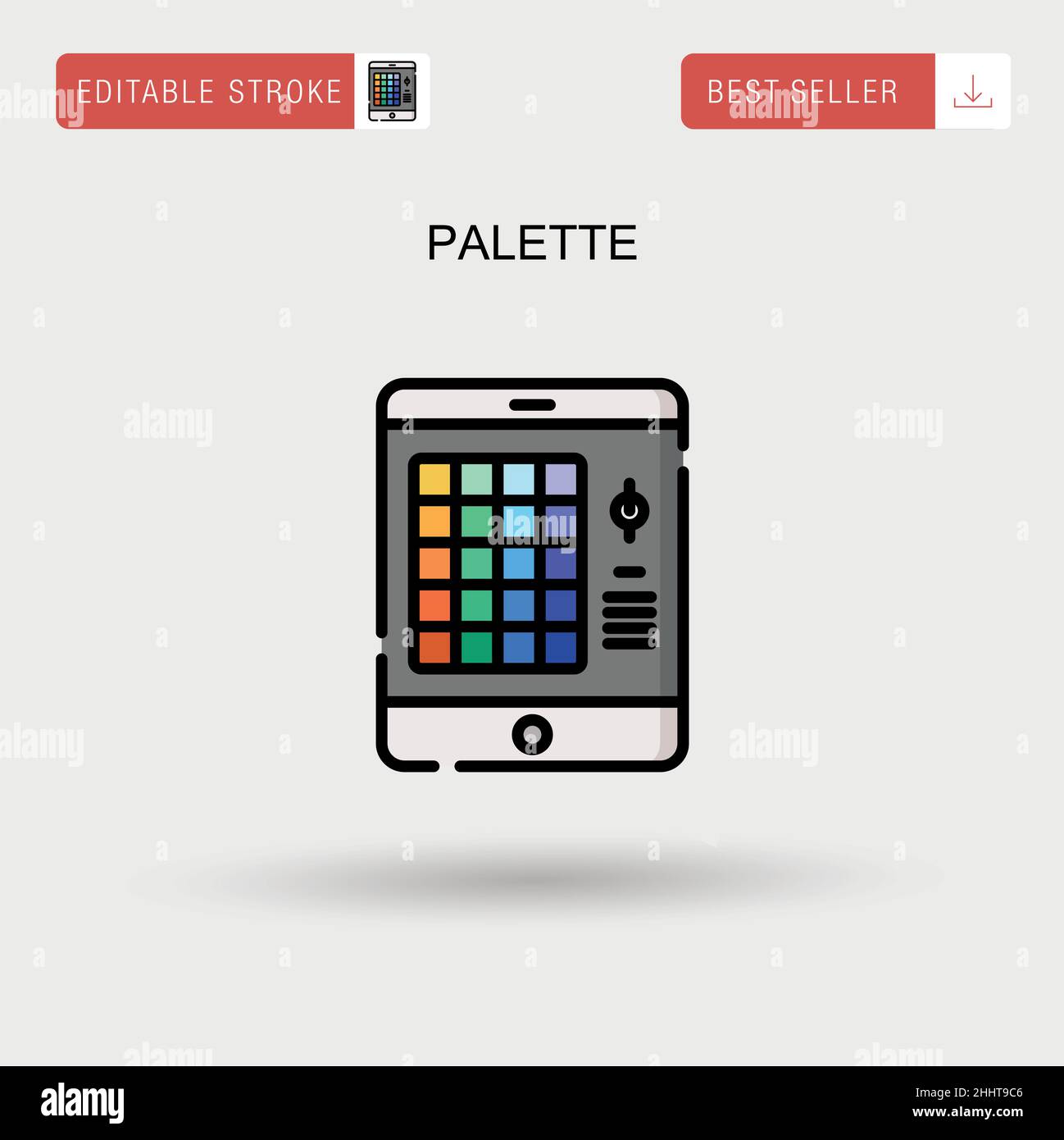 Palette Simple vector icon Stock Vector Image & Art - Alamy