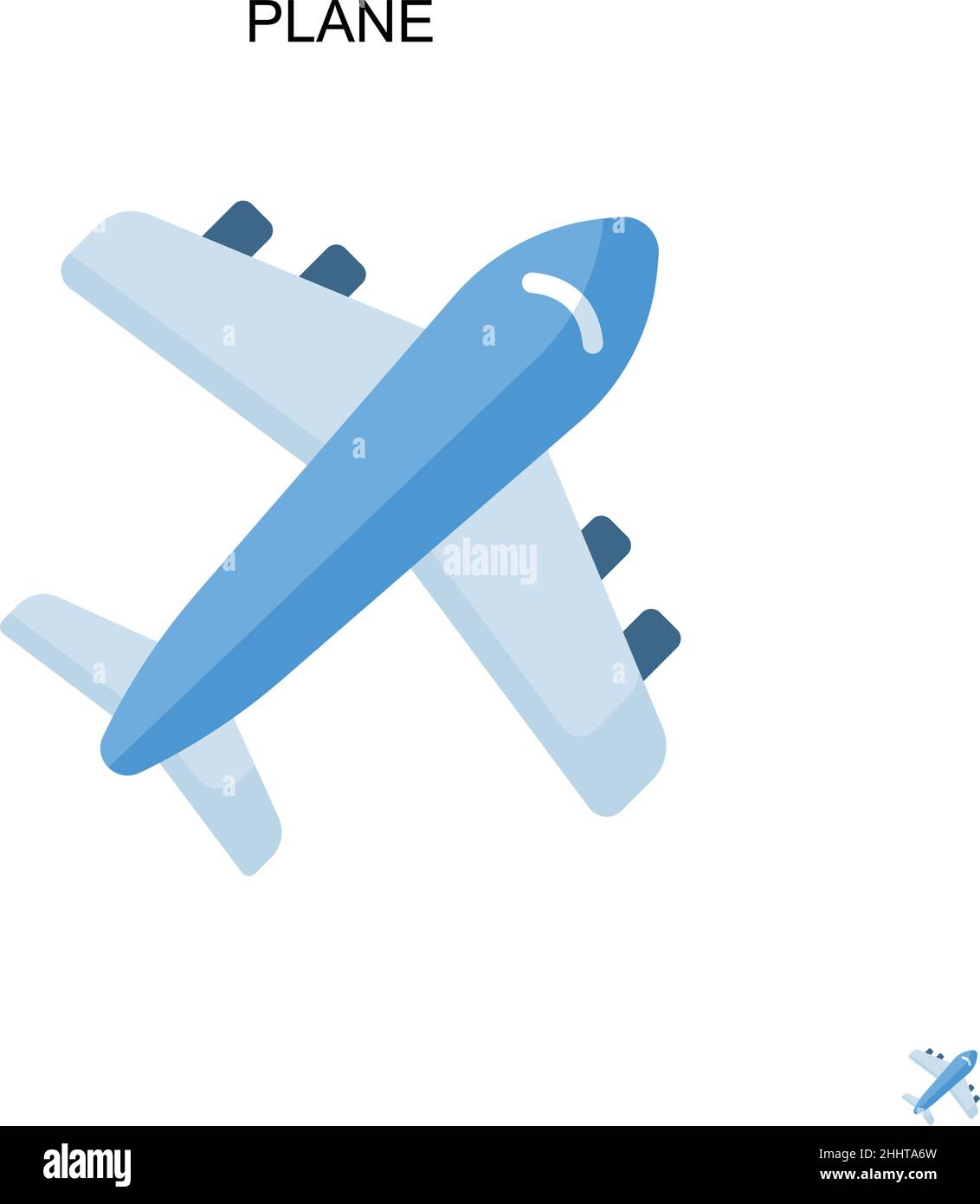 Plane Simple vector icon.Perfect color modern pictogram on editable ...