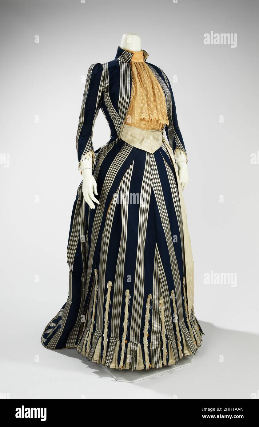Walking dress ca. 1885 House of Worth French The bustle silhouette ...