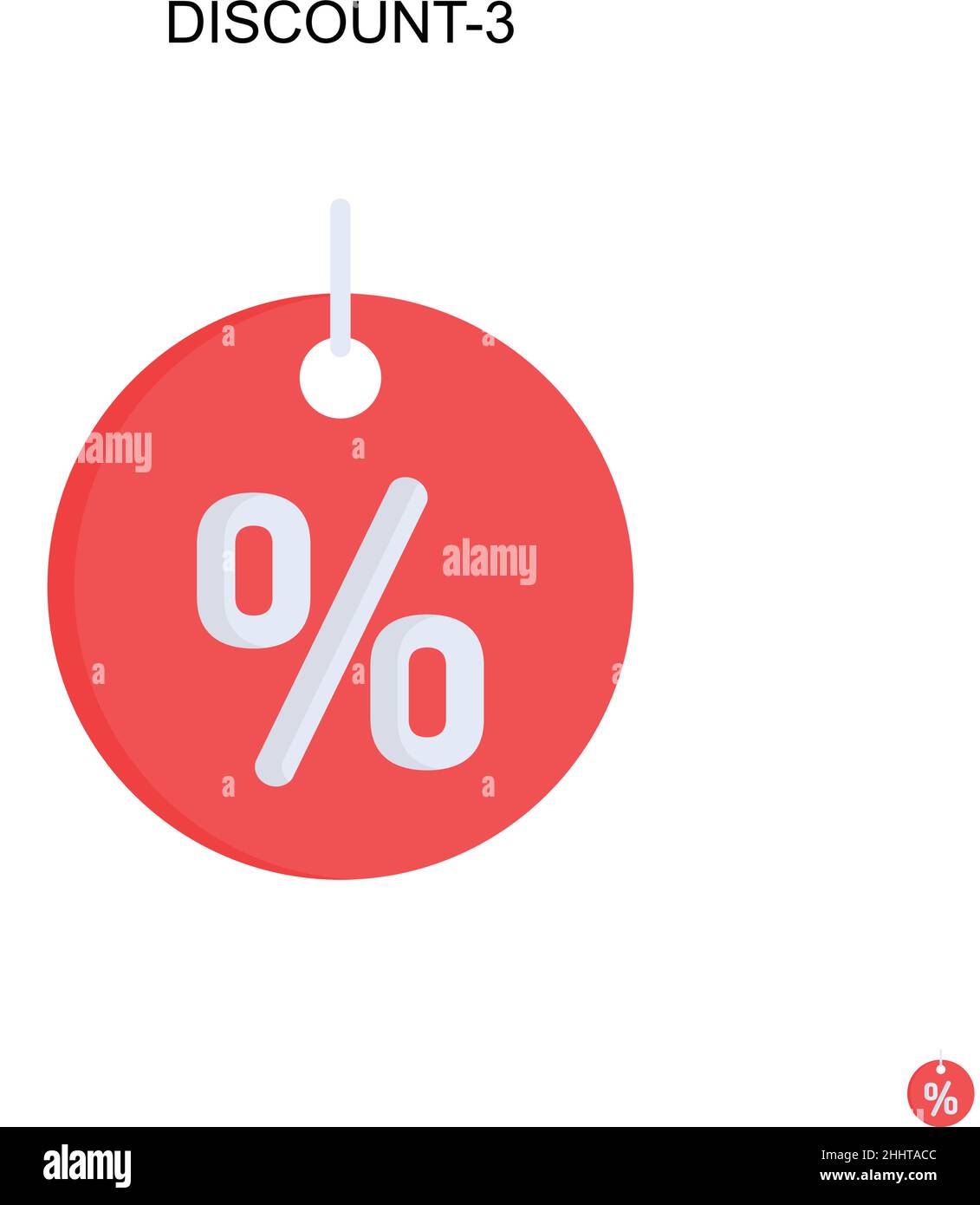 Discount-3 Simple vector icon.Perfect color modern pictogram on ...
