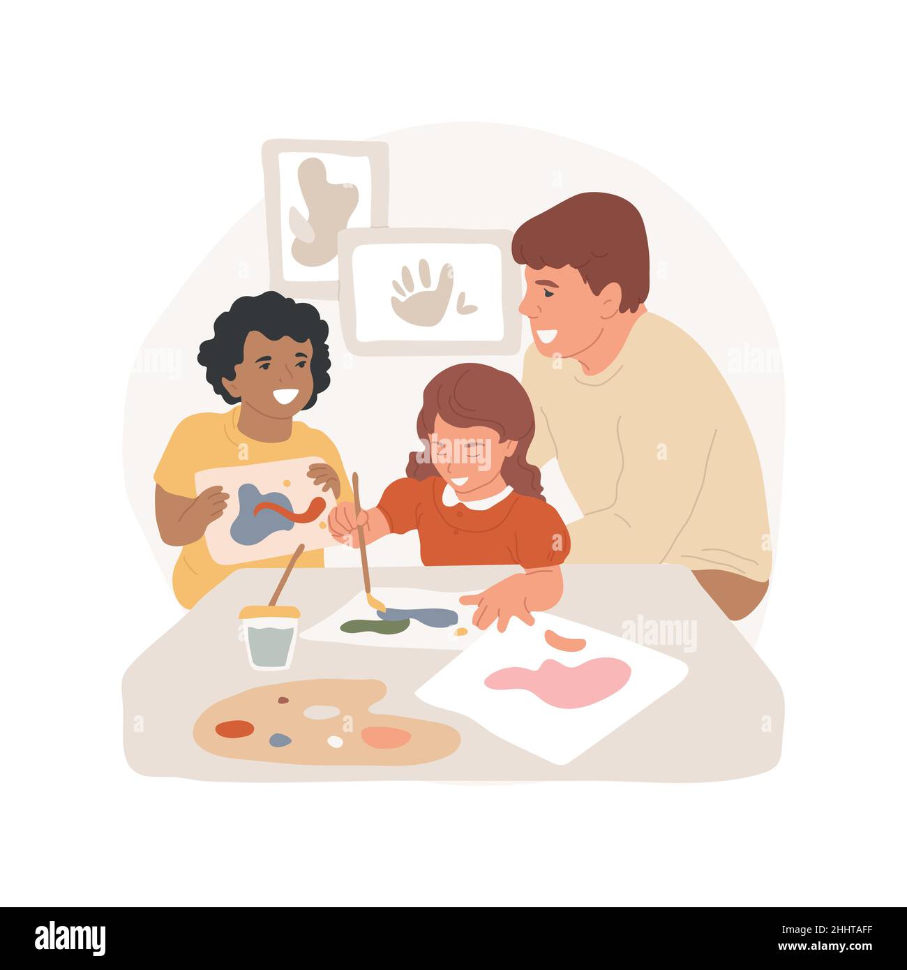 Kid scribbling on wall Stock Vector Images - Alamy