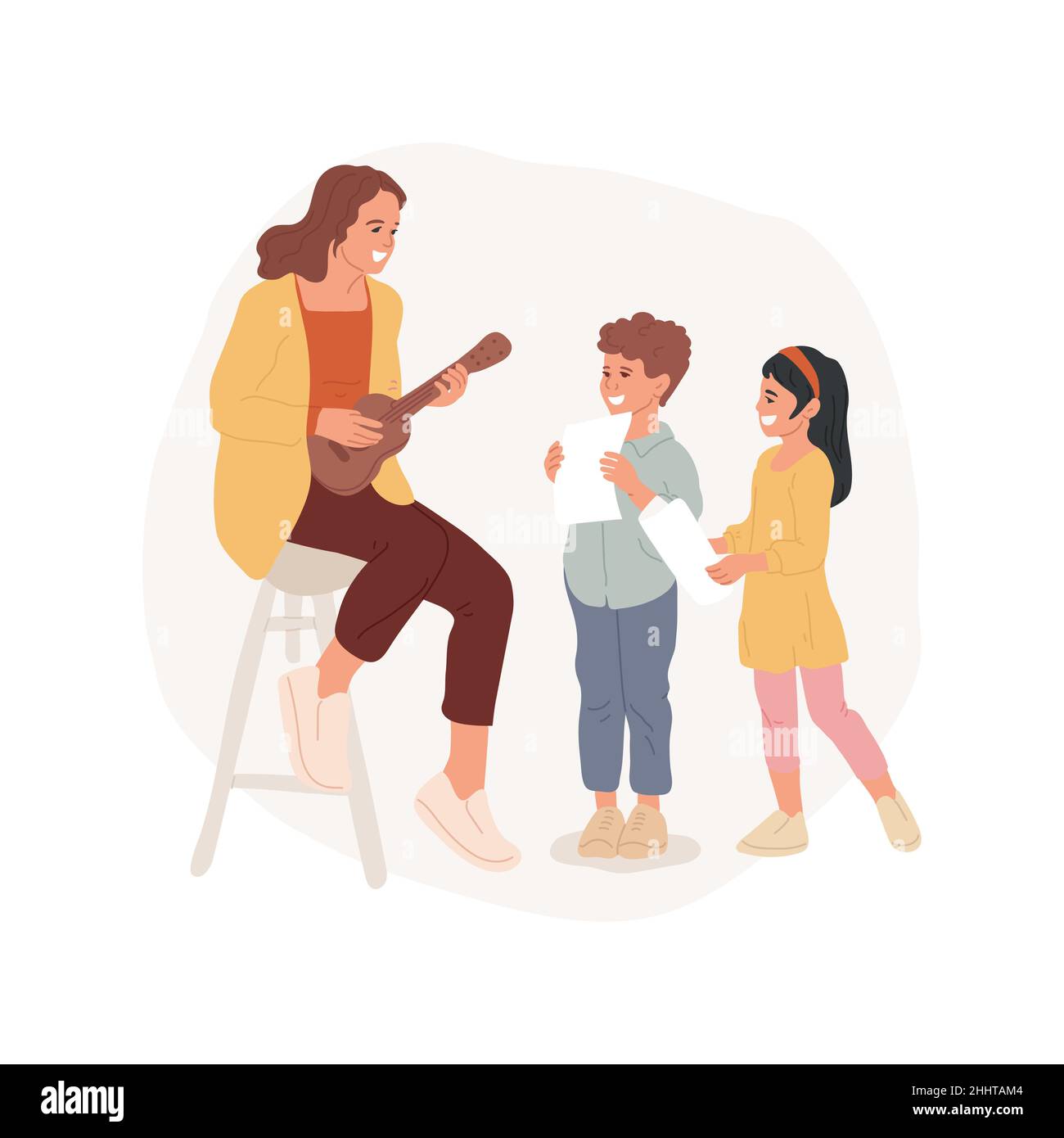 Singing class abstract concept vector illustration. Singing PA day ...