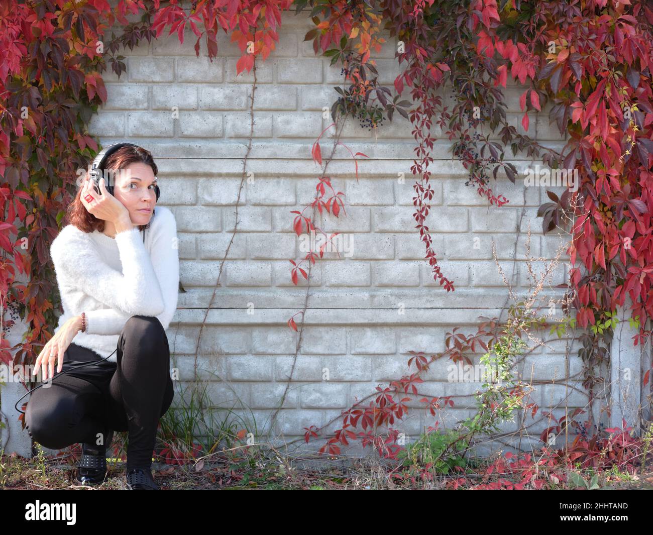 Attractive woman in crouch isolated hi-res stock photography and images ...