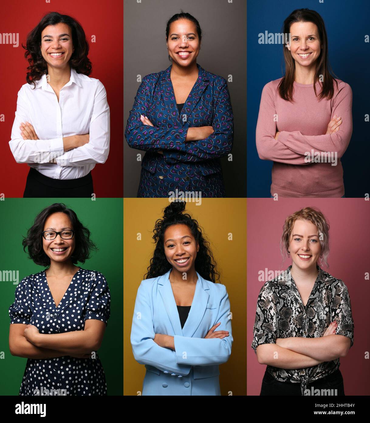 Group of people in a collage Stock Photo - Alamy