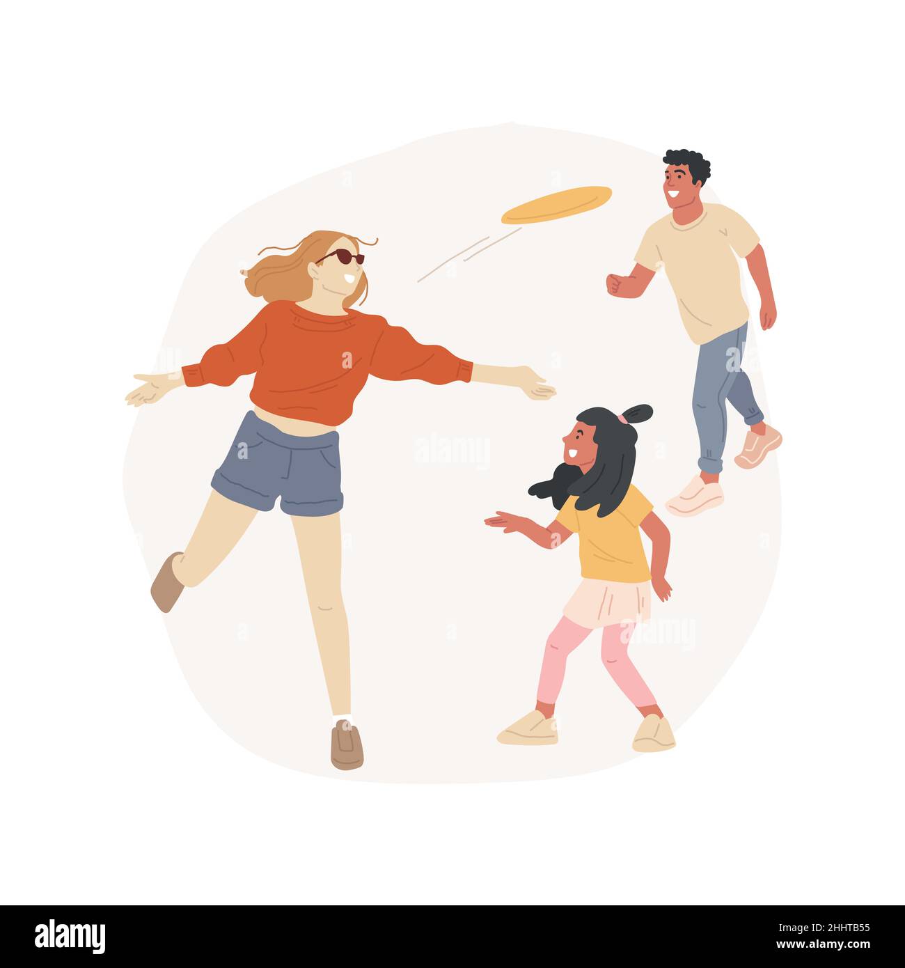 Children flying disc Stock Vector Images - Alamy