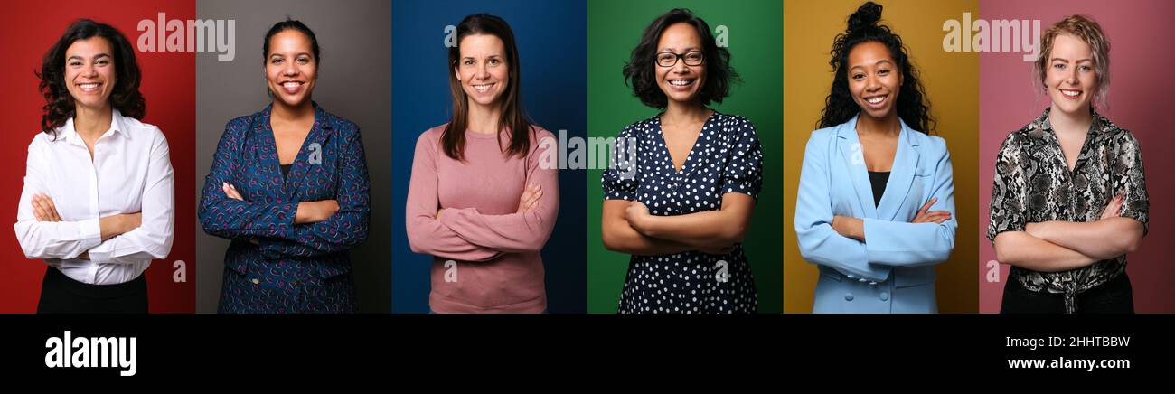 Group of people in a collage Stock Photo - Alamy