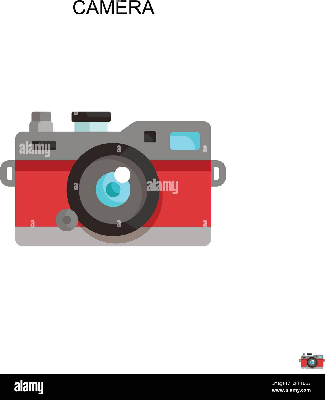 Camera Simple vector icon.Perfect color modern pictogram on editable ...