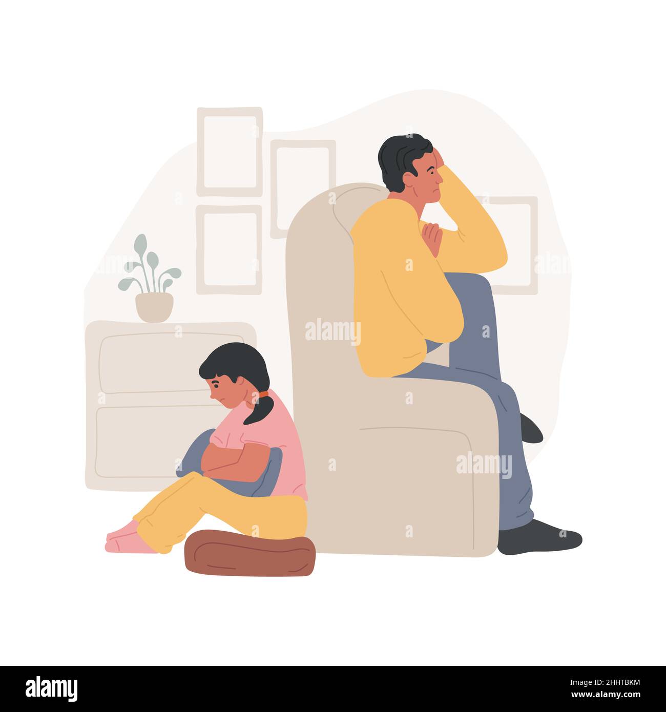 Resentment isolated cartoon vector illustration. Family relationship ...
