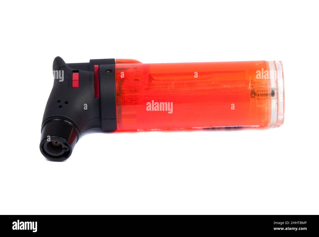 orange gas lighter isolated on the white Stock Photo - Alamy