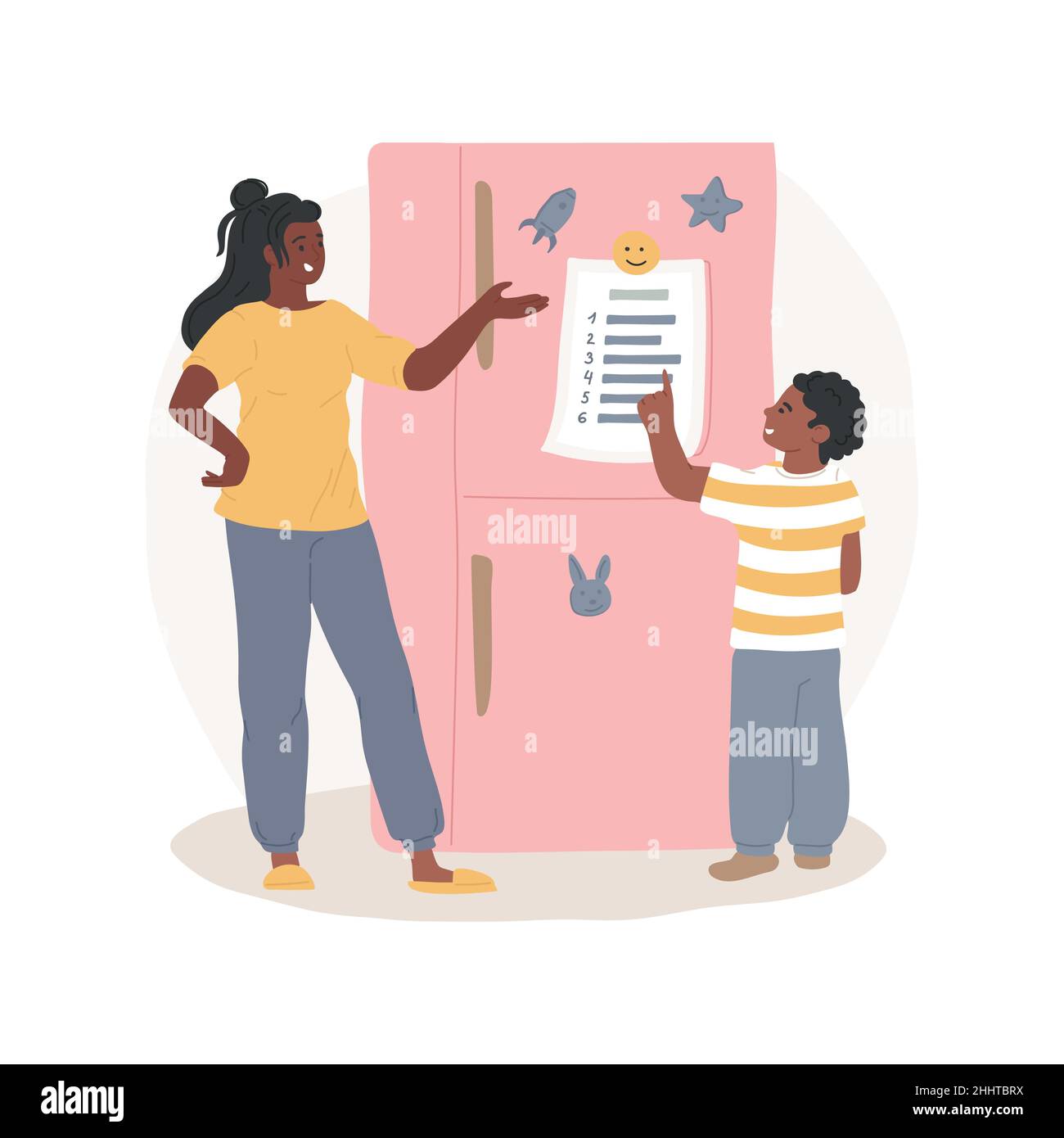 Rules checklist isolated cartoon vector illustration. Household rules ...