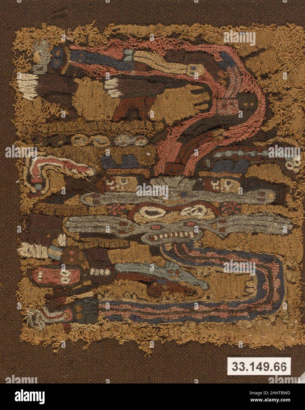 Embroidered Mantle Fragment 5th–2nd century B.C. Paracas. Embroidered ...