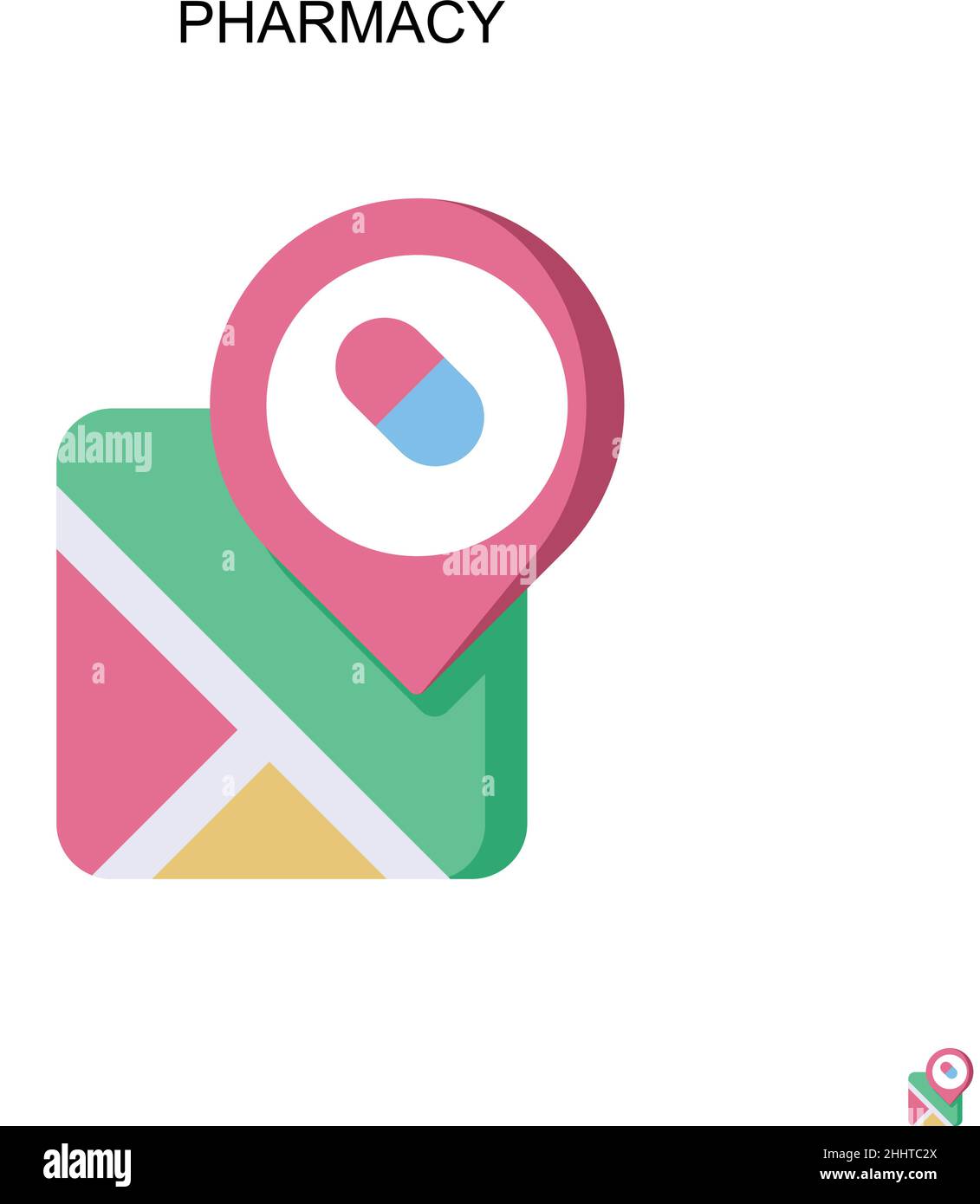 Pharmacy Simple vector icon.Perfect color modern pictogram on editable ...