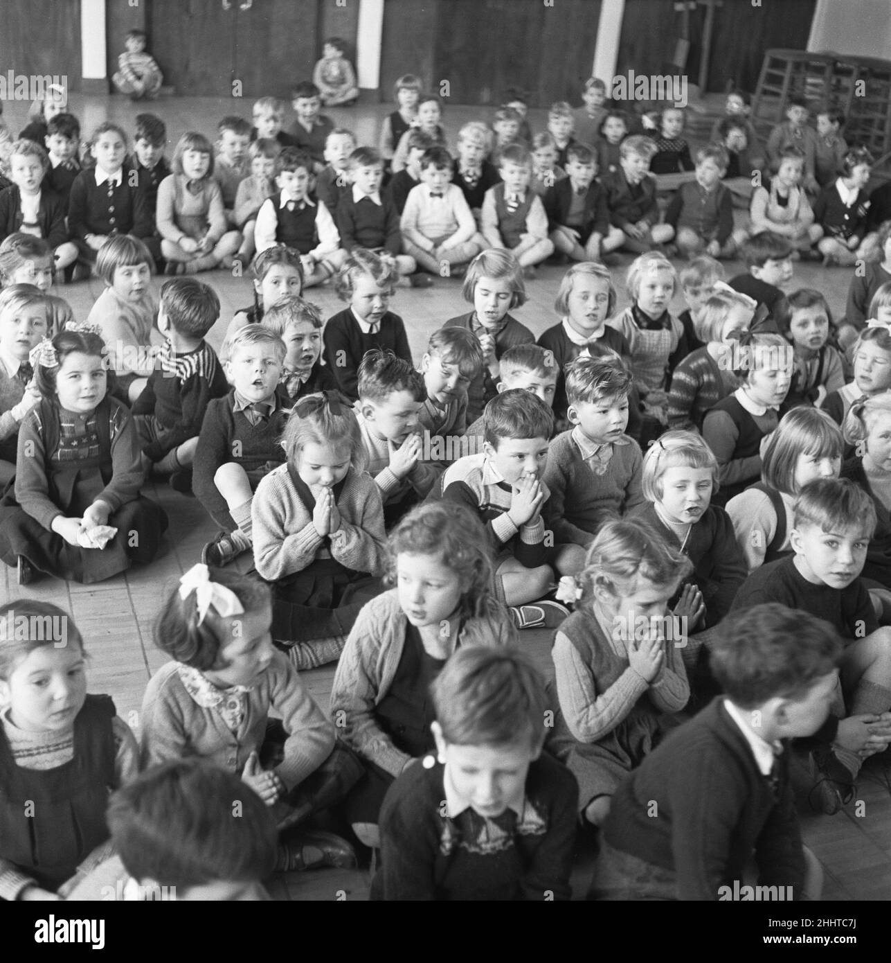 Faith school assembly england Black and White Stock Photos & Images - Alamy