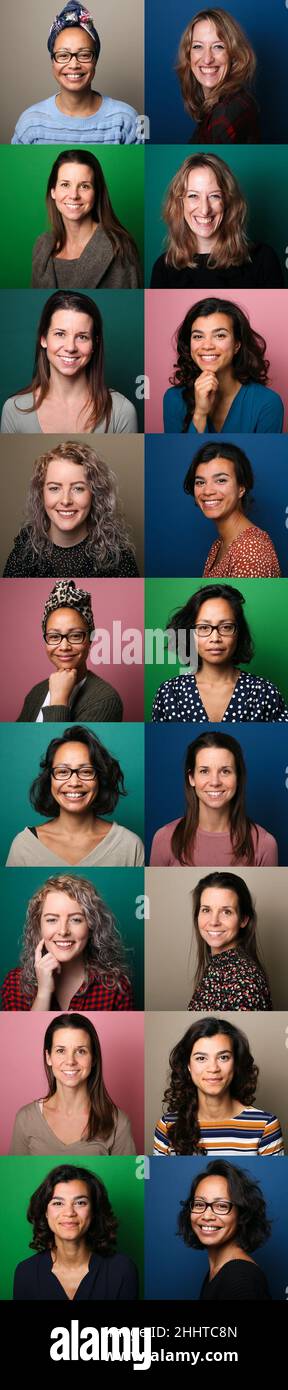 Group of beautiful people in a collage Stock Photo - Alamy