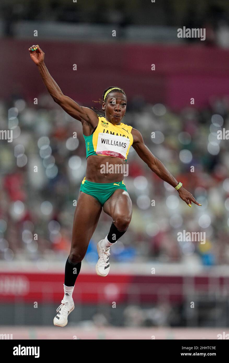 Kimberly Williams competing in the Triple Jump at the 2020 Tokyo ...