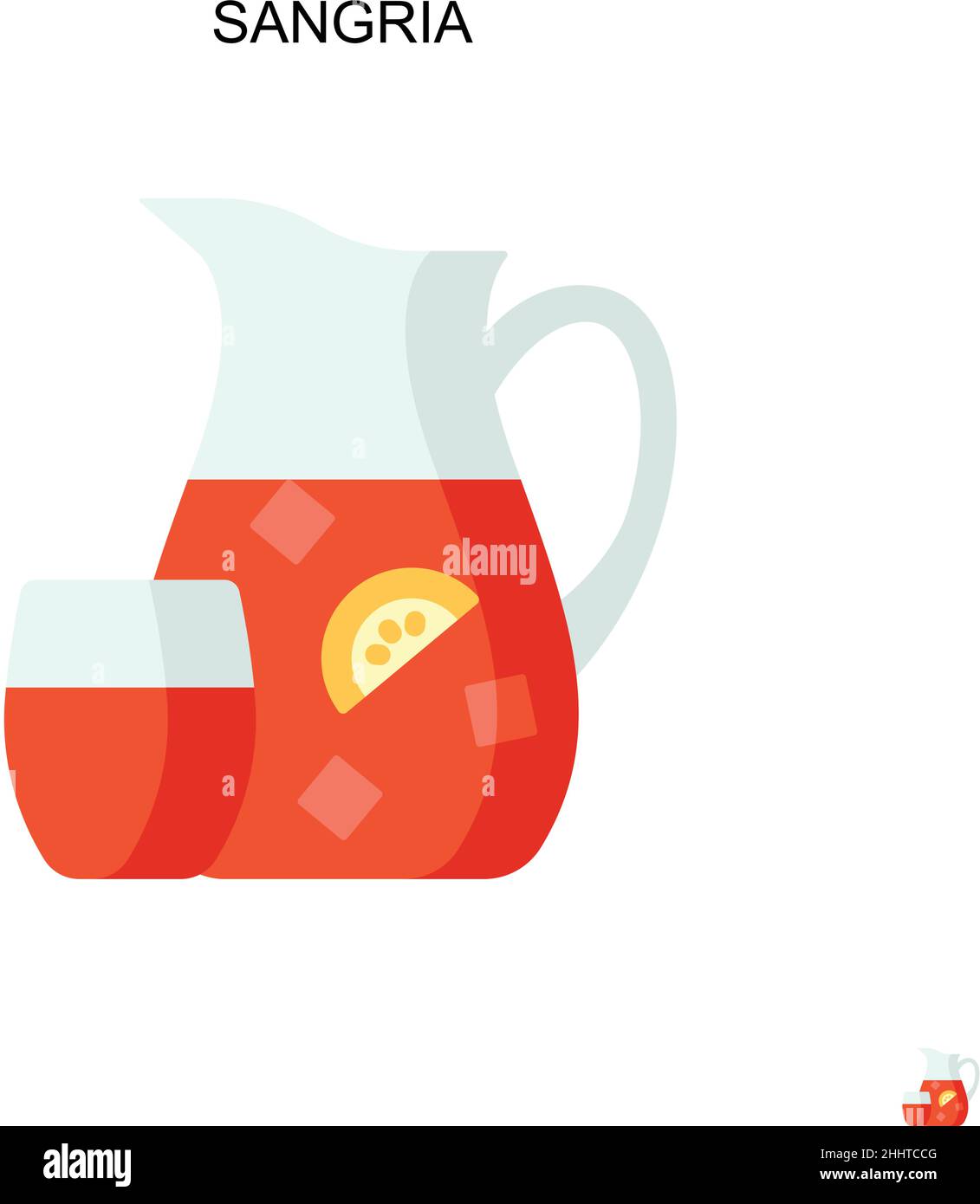Sangria Simple vector icon.Perfect color modern pictogram on editable ...