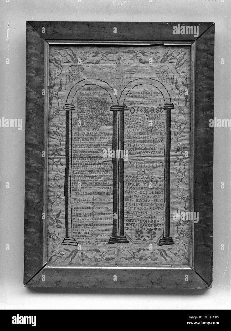 Sampler with the Lord's Prayer, the Ten Commandments and other text ...