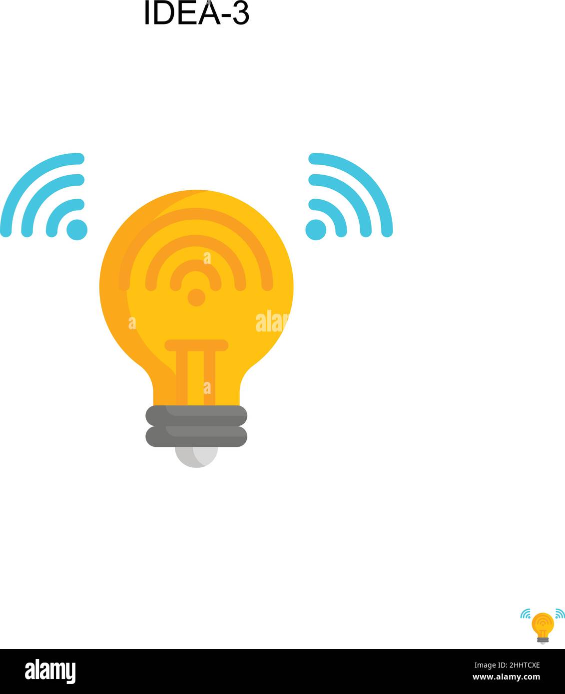Idea-3 Simple vector icon.Perfect color modern pictogram on editable ...