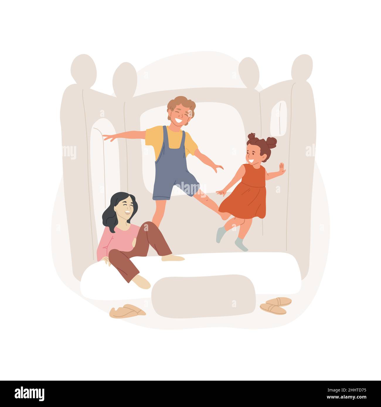 Bounce house isolated cartoon vector illustration. Bounce castle, kids ...