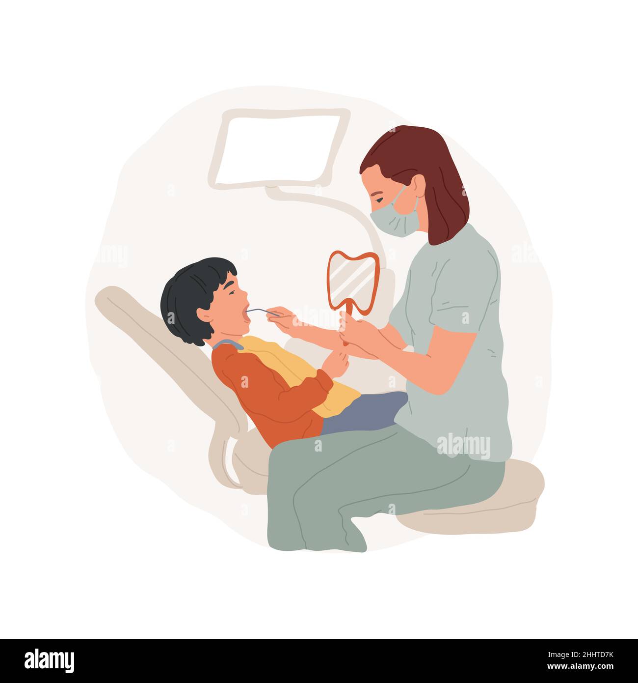 Dentist isolated cartoon vector illustration. Pediatric dentistry ...